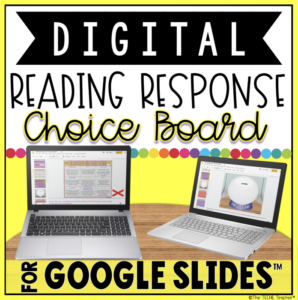 reading response digital choice board in google slides™