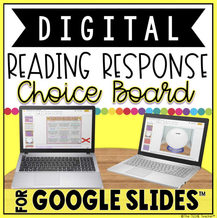 Reading Response Digital Choice Board in Google Slides™