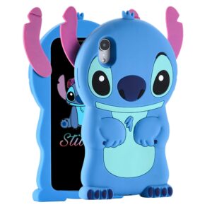 findworld cases for iphone xr case, lilo stitch cute 3d cartoon unique soft silicone animal rubber character shockproof anti-bump protector boys kids girls gifts cover housing skin for iphone xr 6.1”