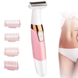 electric shaver trimmer for women full body,painless lady wet & dry electric bikini line trimmer body hair remover for leg underarm eyebrow public,usb rechargeable cordless waterproof