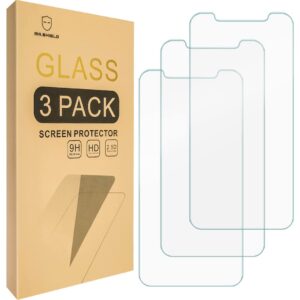 mr.shield [3-pack] designed for iphone 11 pro max/iphone xs max [tempered glass] screen protector [japan glass with 9h hardness] with lifetime replacement