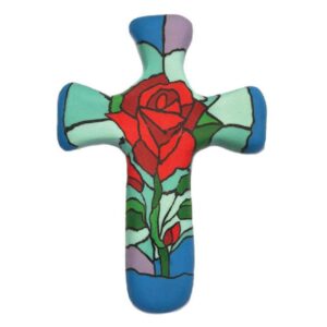 calypso studios by first & main 5.5"" eternal love comforting clay cross, multi