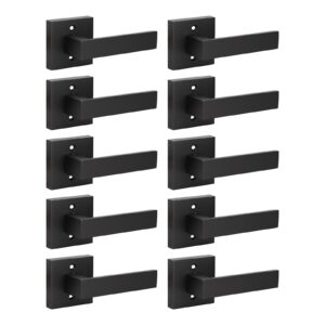 knobwell 10 pack single sided heavy duty black interior door handles right/left handing dummy lever dummy function matte black door handle 0.93 lb one lever