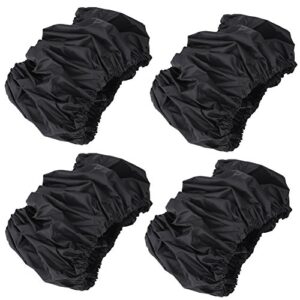 4pcs/set baby carriage dust cover stroller wheel protection black dustproof accessories for child kid baby(l)