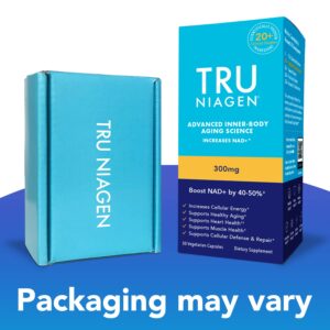 TRU NIAGEN - Patented Nicotinamide Riboside NAD+ Supplement. NR Supports Cellular Energy Metabolism & Repair, Vitality, Healthy Aging of Heart, Brain & Muscle - 30 Servings / 30 Capsules - Pack of 3