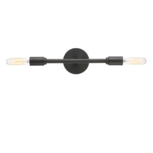 phansthy 2 light vanity light matte black double sconce light for hallway kitchen bathroom (matte black)