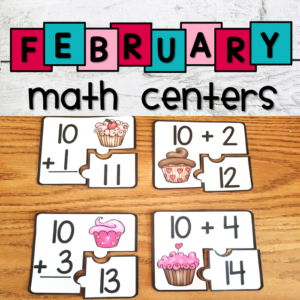 february kindergarten math centers