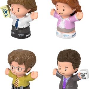 Little People Collector The Office US TV Series Special Edition Set in Display Gift Box for Adults & Fans, 4 Figures