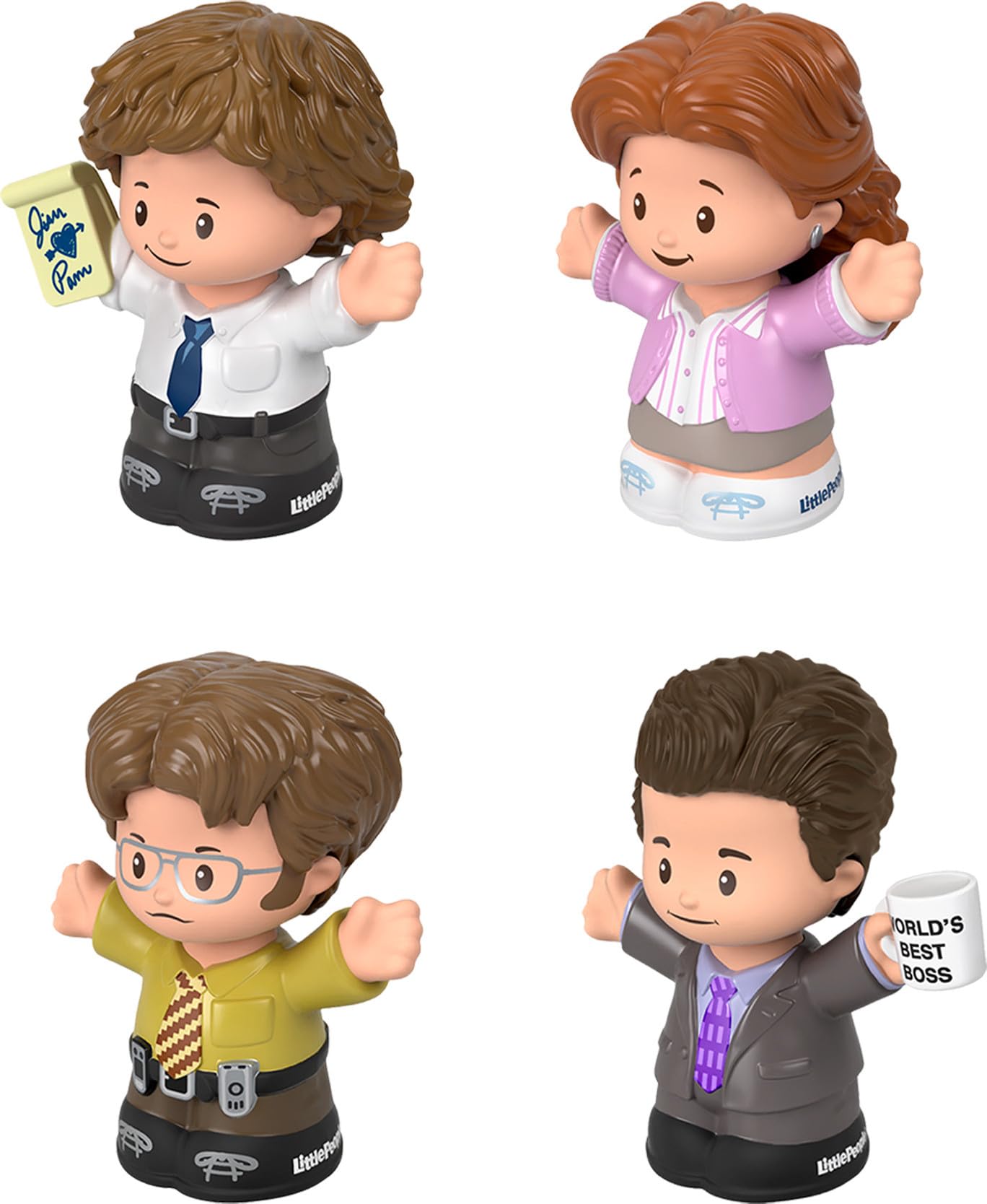 Little People Collector The Office US TV Series Special Edition Set in Display Gift Box for Adults & Fans, 4 Figures