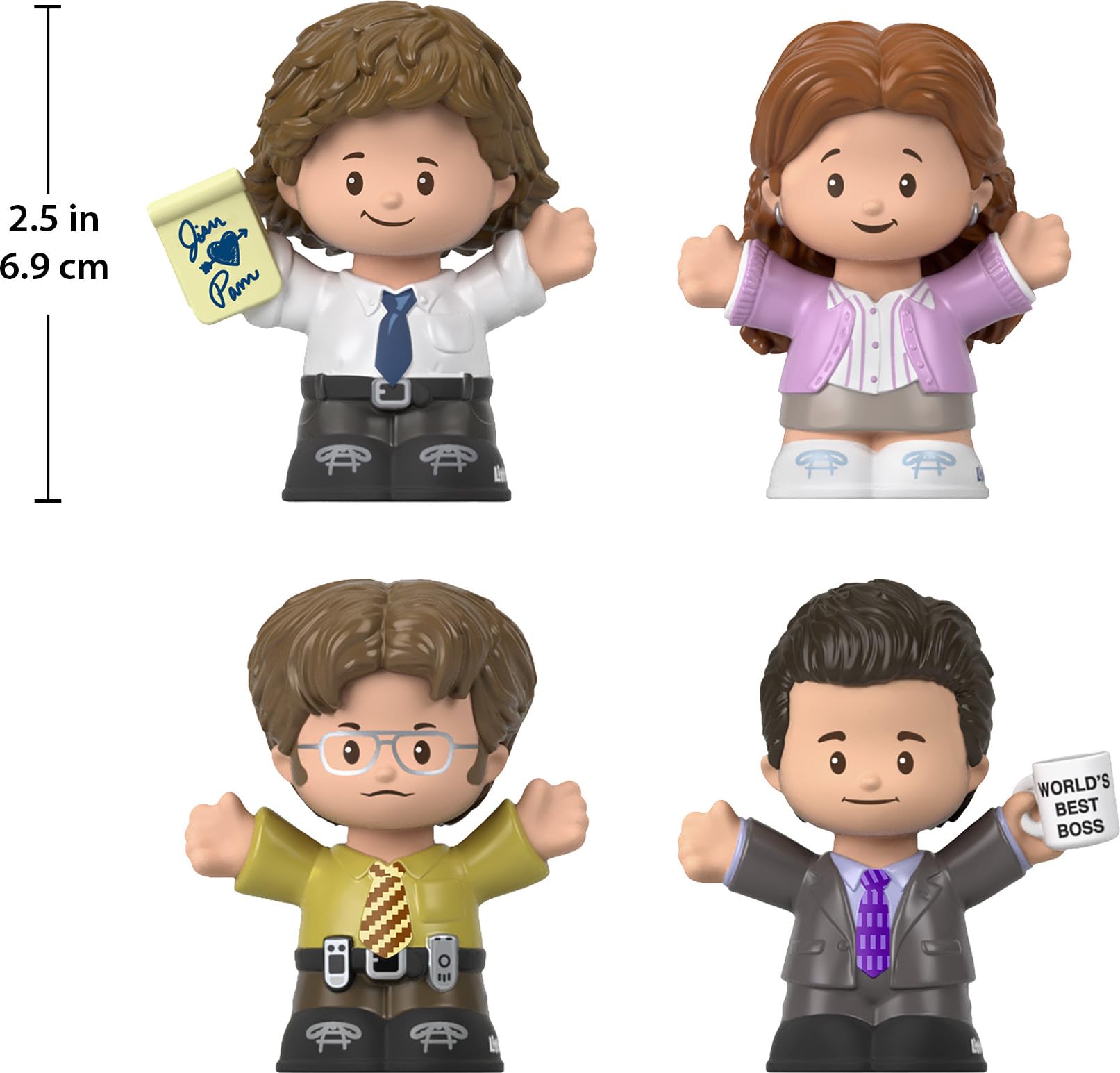 Little People Collector The Office US TV Series Special Edition Set in Display Gift Box for Adults & Fans, 4 Figures