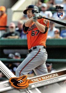 2017 topps baseball #536 trey mancini rookie card