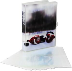 unikeep hockey themed mini case for collectible trading cards - holds up to 200 cards