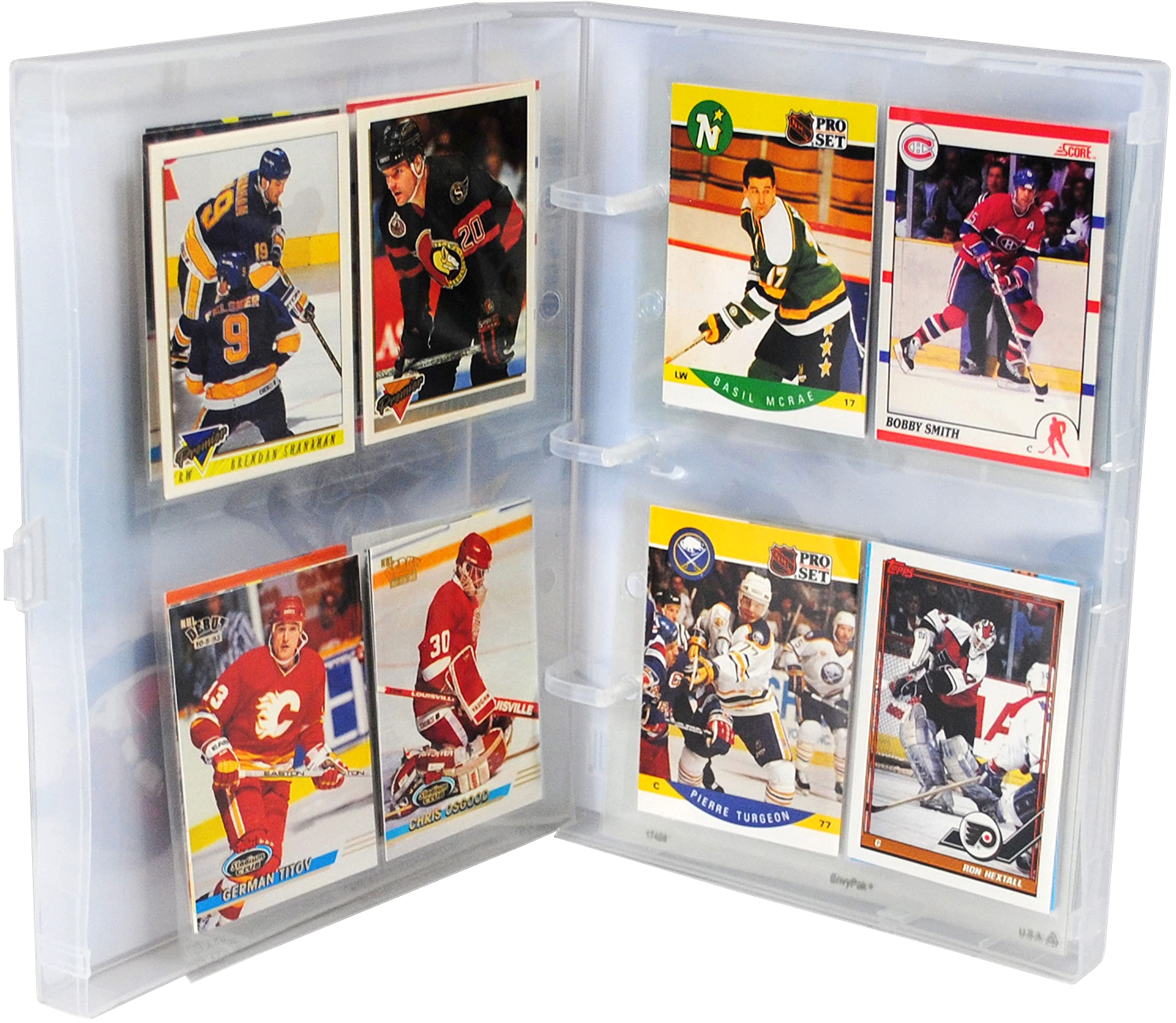 UniKeep Hockey Themed Mini Case for Collectible Trading Cards - Holds UP to 200 Cards