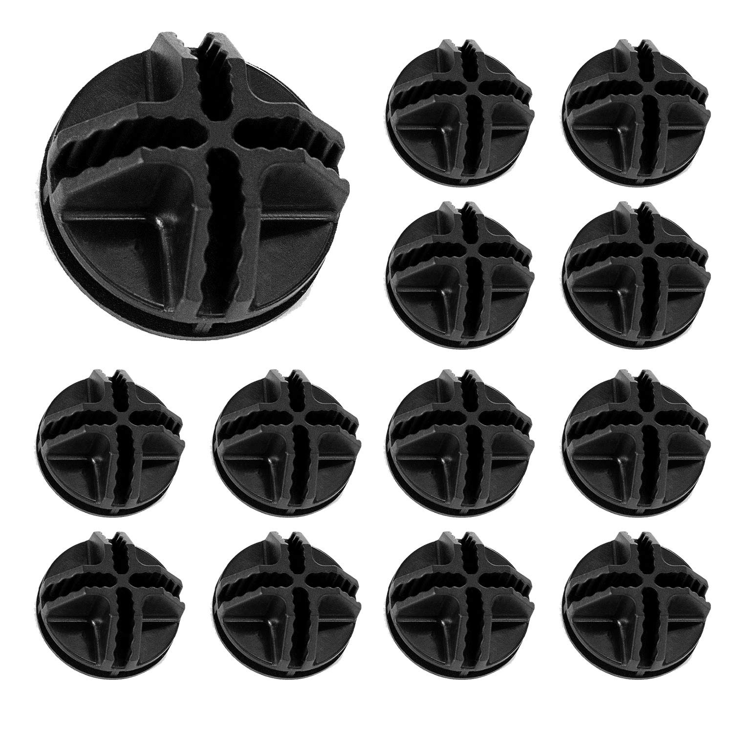 Work-It! 24 Piece Storage Cube Connector | Fits Modular Storage Cube Organizers with 0.16" Wire Diameter, Black