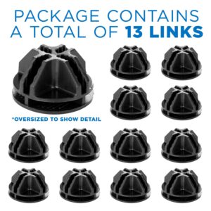 Work-It! 24 Piece Storage Cube Connector | Fits Modular Storage Cube Organizers with 0.16" Wire Diameter, Black