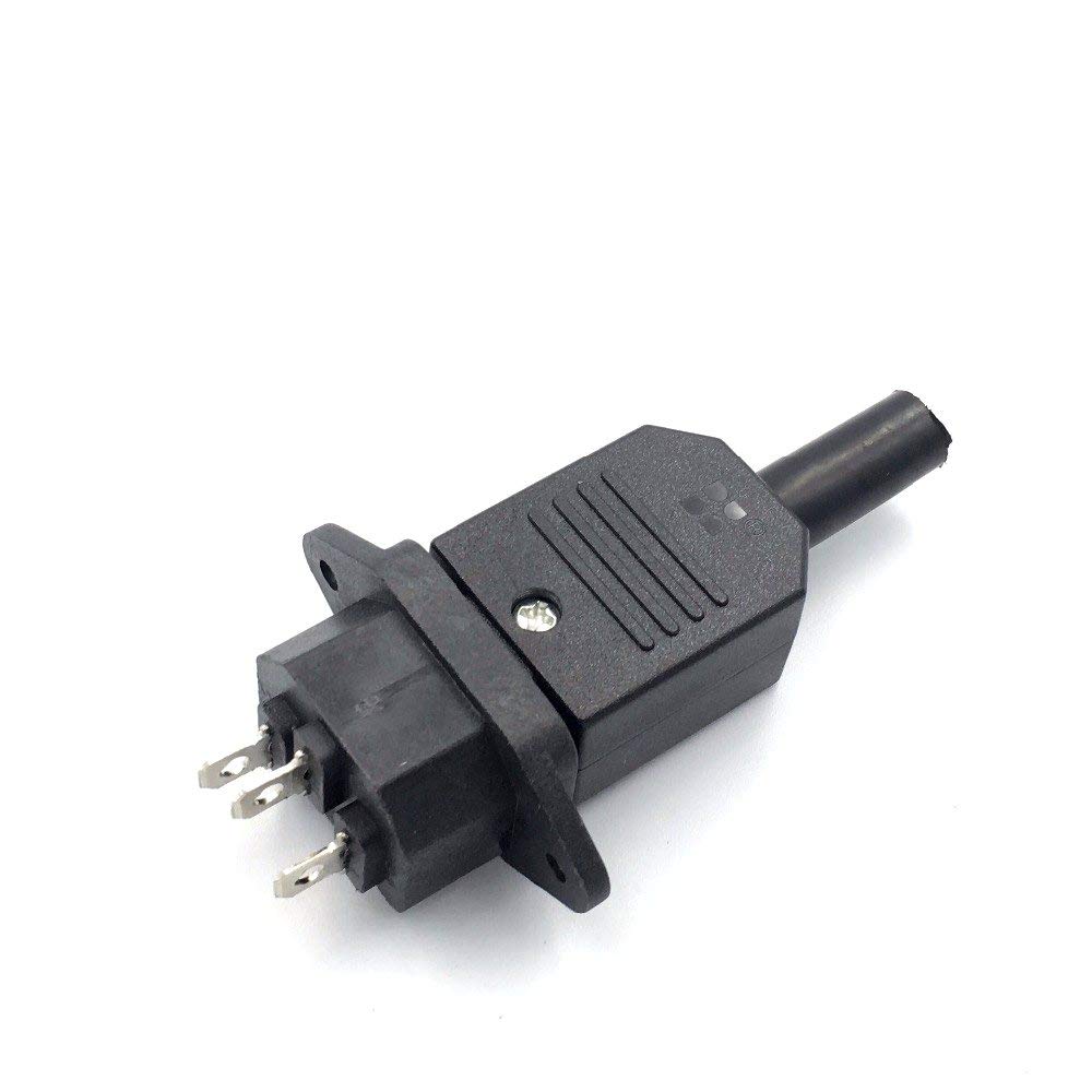 Full Set DC Plug&Jack 220V DC/AC Power Jack Terminal 3pin AC/DC Plug Power Connector Wire Connector Male to Female