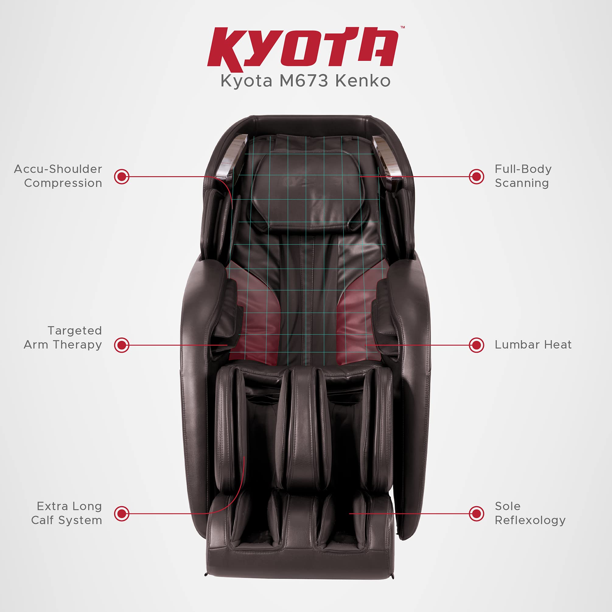 Kyota M673 Kenko 3D Zero Gravity Massage Chair (Brown), with Full-Body Massage, Extra Long Calf Reflexology Foot Rollers, Wireless Speakers, Massage Chairs Great for at-Home Therapy