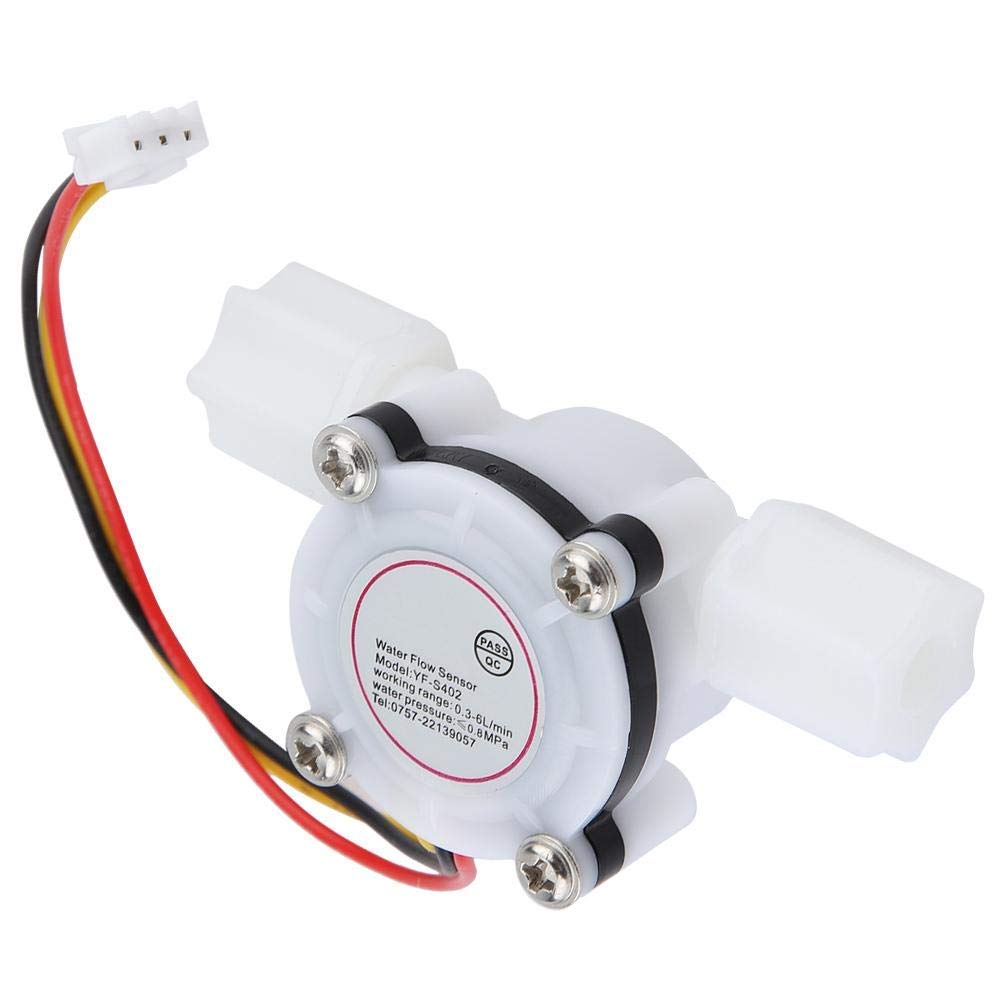 2PCS G1/4" Water Flow Sensor Switch Hall Effect Sensor Flowmeter Water Flow Counter Quick Connect Fluid Meter for Water Cooler Coffee Machine Drinking Fountain DC5V 0.153L/min