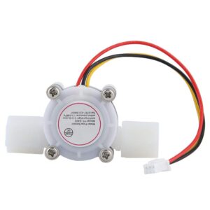 2PCS G1/4" Water Flow Sensor Switch Hall Effect Sensor Flowmeter Water Flow Counter Quick Connect Fluid Meter for Water Cooler Coffee Machine Drinking Fountain DC5V 0.153L/min