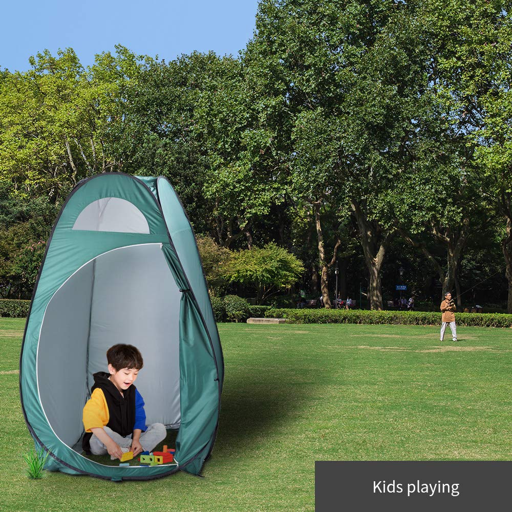 Volowoo Portable Outdoor Pop-up Toilet Dressing Fitting Room Privacy Shelter Tent Army Green