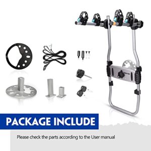 BUNKER INDUST 2-Bike Spare Tire Rack Adjustable Bolt-On Spare Tire Rack,75 lb. Capacity Spare Tire Bicycle Carrier