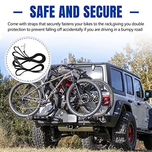 BUNKER INDUST 2-Bike Spare Tire Rack Adjustable Bolt-On Spare Tire Rack,75 lb. Capacity Spare Tire Bicycle Carrier