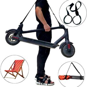 XccMe 2 Pack Adjustable Kick Scooter Shoulder Strap Kick Scooter Carrying Strap Universal Folding Chair Strap- No Further Damage to Your Back! (Chair Not Included， No Scooter)