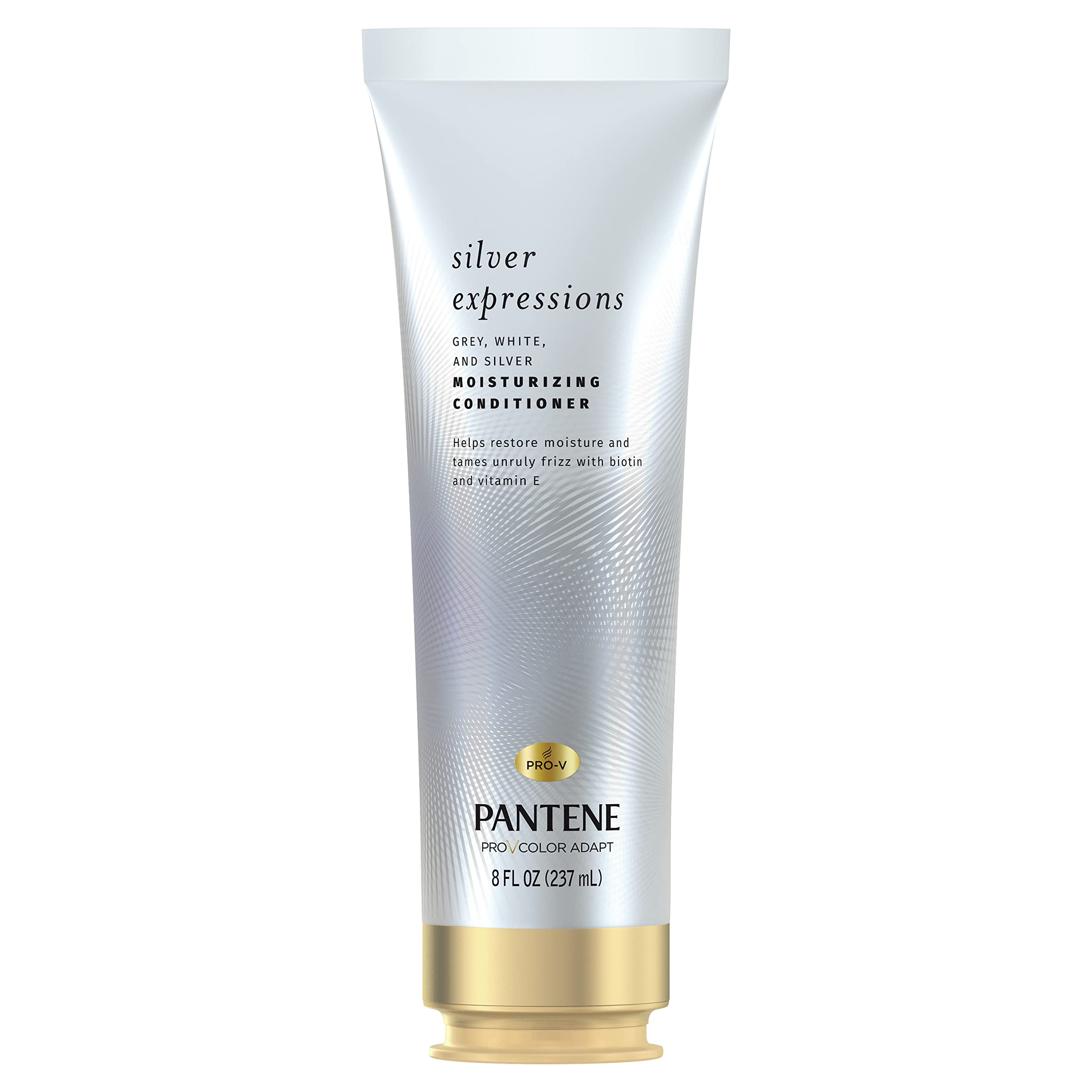 Pantene Silver Expressions Moisturizing Sulfate Free Conditioner, for Gray/SilverWhite Dyed and Color Treated Hair, 8 Fl Oz