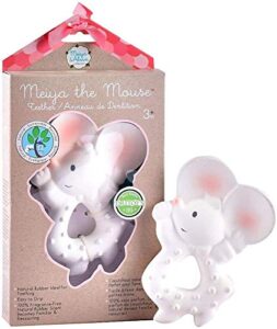 tikiri meiya the mouse teether (white)