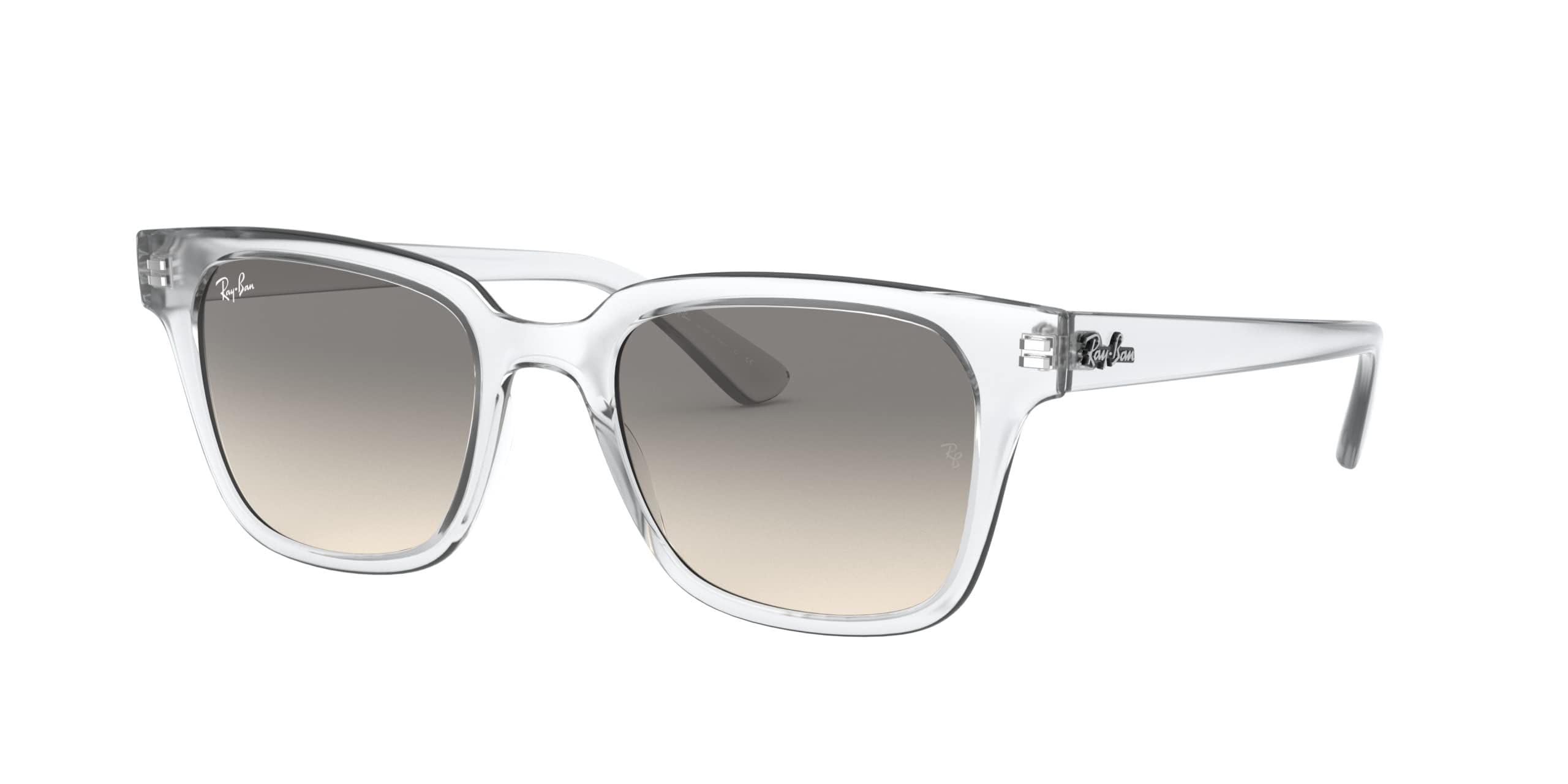 Ray-Ban Rb4323 Square Sunglasses, Transparent/Clear Gradient Grey, 51 mm