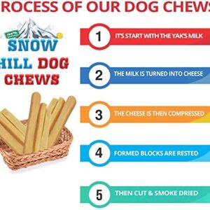 Snow Hill Yak Milk Golden Dog Chews Monster XXL 2 lbs Pack Long Lasting, Oder Gluten GMO Free Protein-Rich Fresh Yaky Cheese Bone Treat Improved Oral Health of Dogs - Himalayas, Nepal (2 lbs)