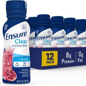 Ensure Clear Blueberry Pomegranate Nutrition Drink, Fat Free, 12 Pack