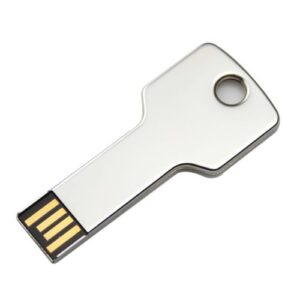 Lot 10 2GB Key Shape USB 2.0 Flash Drive 2G Metal Memory Pen Stick Thumb Drive Wholesale Bulk Pack (2GB, Silver (Stainless Steel))