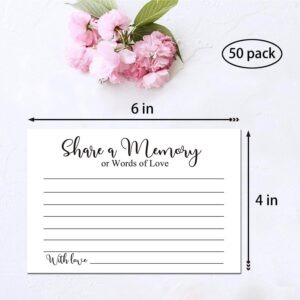 BUTIKUMI Share a Memory Cards, Funeral Guest Book, Memory Card for Celebration of Life, Graduation, Wedding, Retirement, Going Away Party, Pack of 50, 4x6 Inch 1