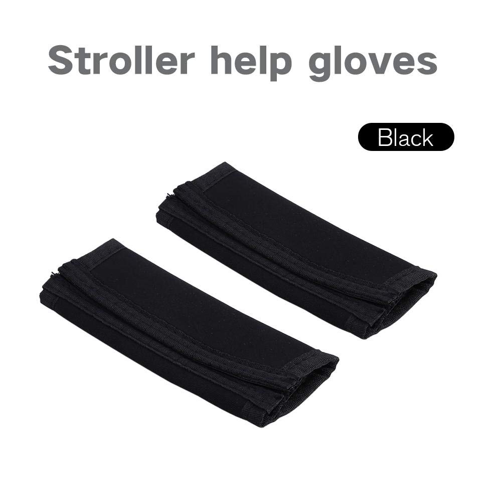 2PCS Stroller Help Gloves Handle Cover Baby Kid Pushchair Pram Stroller Black