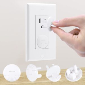 probebi outlet covers baby proofing 52 pack, plug covers for electrical outlets, outlet plugs baby proof for kids house (white)