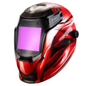 dekopro solar powered welding helmet auto darkening professional hood with wide lens adjustable shade