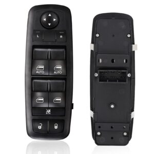 Driver Side Power Master Window Switch - Compatible with 2015-2017 Chrysler 200, 2011-2020 Chrysler 300, 2011-2019 Dodge Charger, 2016 Ram 1500, 2015-2021 Jeep Grand Cherokee - 68139805AD 68139805AB