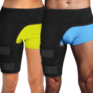 Hip Brace Thigh Compression Sleeve | Hip Sciatica Pain Relief Device Brace | Hamstring & Groin Compression Sleeve Wrap for Sciatic Nerve Relief | Hip Support Brace for Women & Men | Large / Right