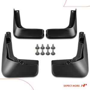 A-Premium Set of 4PCS Mud Flaps Splash Guards Mudguards Mudflaps with Hardware Kits Accessory Compatible with Ford Fusion, 2013-2018, Sedan, Black Color, Front LH RH and Rear LH RH