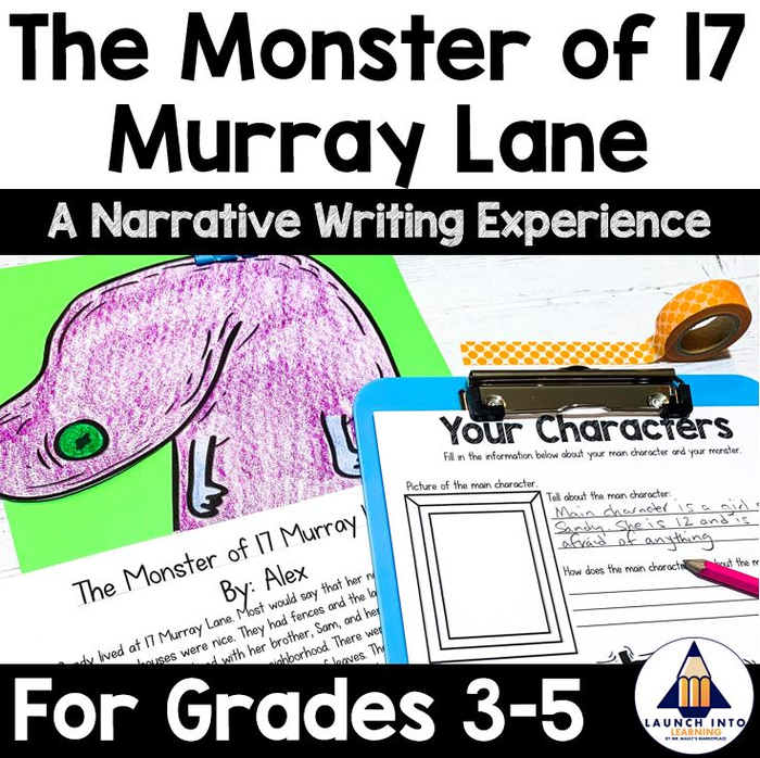 The Monster of 17 Murray Lane: A Narrative Writing Project for Grades 3-5 (Halloween Writing Activity)