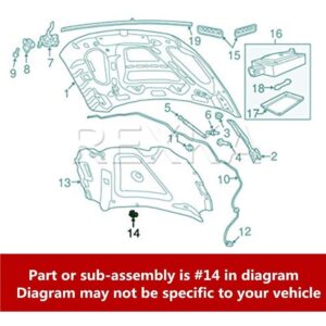 UNENDA 30pcs Hood Insulation Retainers with Fastener Remover - for Chrysler, Jeep, Dodge, Ram - Replace OEM 4878883AA LH LHS Nylon Clip