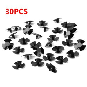 UNENDA 30pcs Hood Insulation Retainers with Fastener Remover - for Chrysler, Jeep, Dodge, Ram - Replace OEM 4878883AA LH LHS Nylon Clip