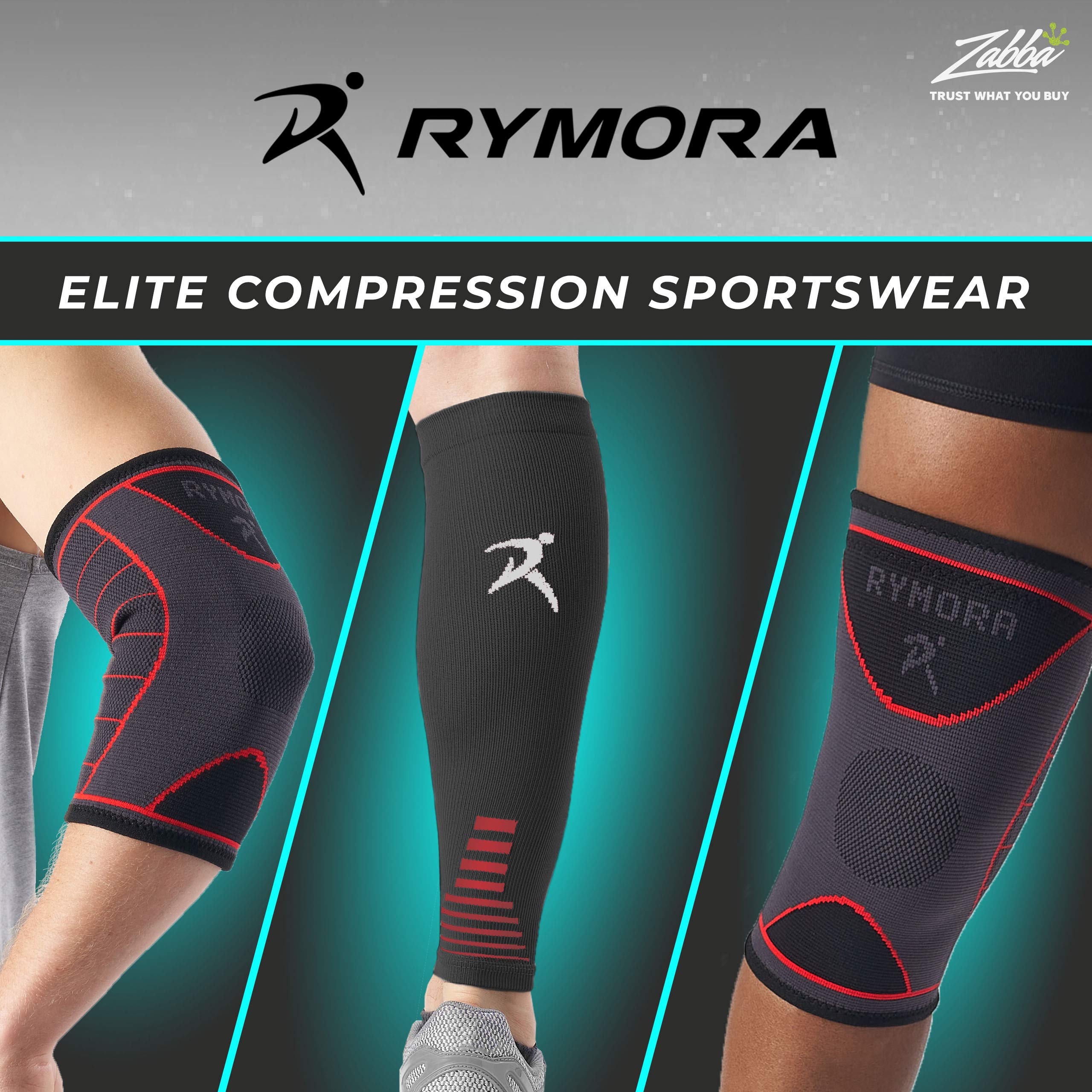 Rymora Womens, Mens, Unisex-Adult, Compression Socks Knee High Shin Splint Support Circulation Sock for Sports, Running, Cycling, Work, Pregnancy, Flight Travel - 1 Pack, Black (Lightweight), Medium