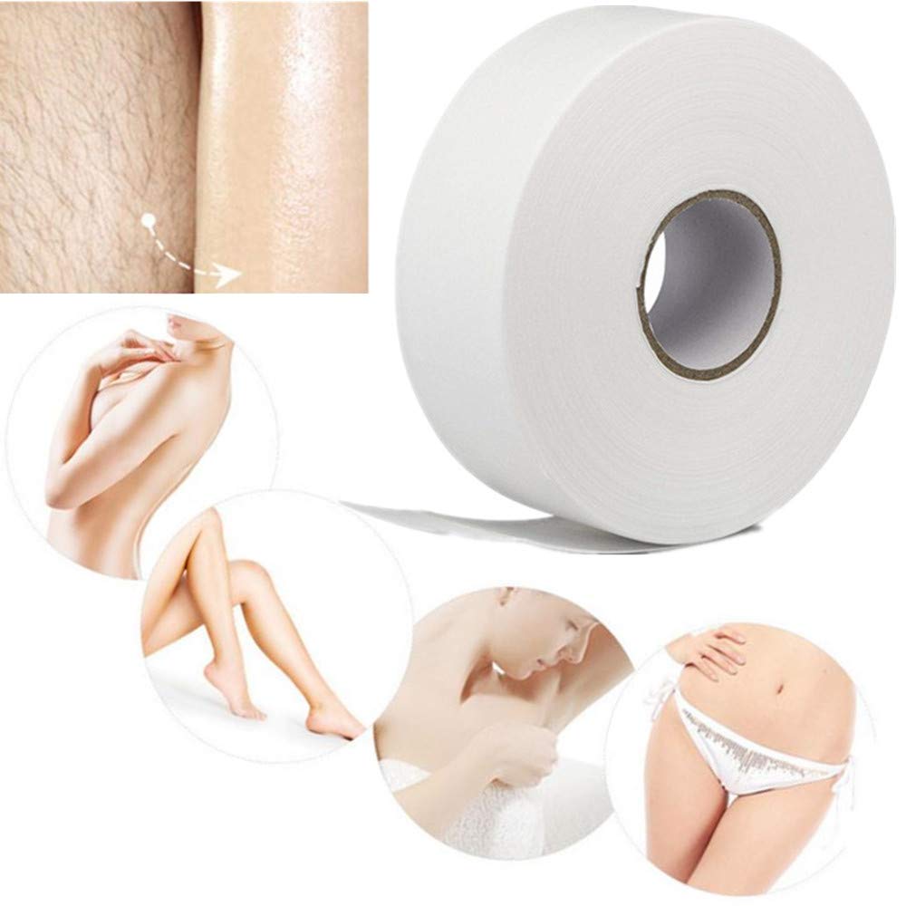 XICHEN 100Yards White large roll non-woven hair removal roll paper disposable beeswax hair removal special paper, underarm/hand/leg/bikini part Body Hair Removal