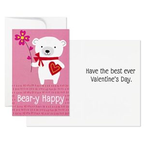 Hallmark Assorted Valentines Day Cards for Kids, 12 Cards with Envelopes (Unicorns, Bears, Llamas)