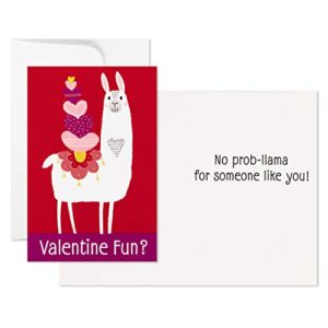 Hallmark Assorted Valentines Day Cards for Kids, 12 Cards with Envelopes (Unicorns, Bears, Llamas)