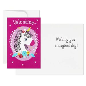 Hallmark Assorted Valentines Day Cards for Kids, 12 Cards with Envelopes (Unicorns, Bears, Llamas)