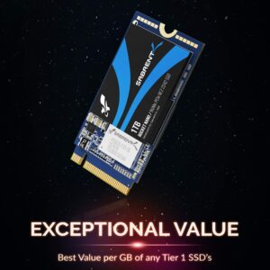 SABRENT 1TB Rocket NVMe PCIe M.2 2242 DRAM Less Low Power Internal High Performance SSD (SB-1342-1TB)