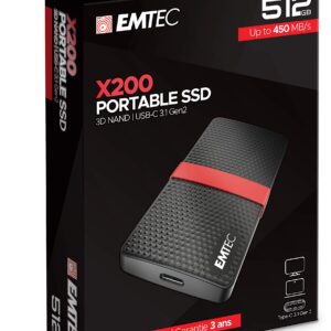 Emtec X200 Power Plus 512GB mSATA Portable Solid State Drive (SSD) - ECSSD512GX200